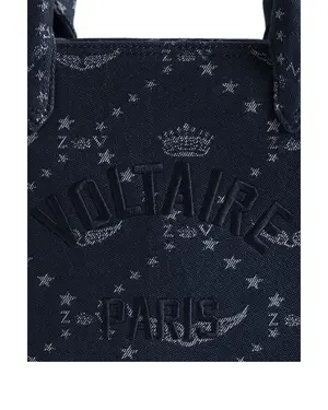 Zadig&Voltaire Angel Mini Zv Monogram Denim Tote - Silent
