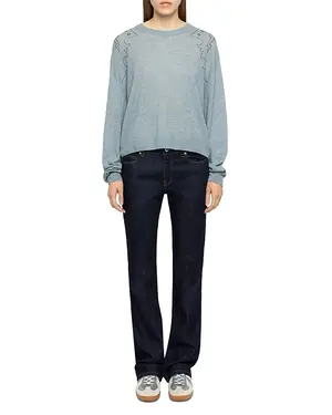 Zadig&Voltaire Swapy Cashmere Sweater With Embellished Back Detail - Frozen