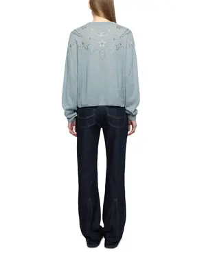 Zadig&Voltaire Swapy Cashmere Sweater With Embellished Back Detail
