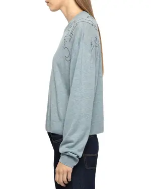 Zadig&Voltaire Swapy Cashmere Sweater With Embellished Back Detail