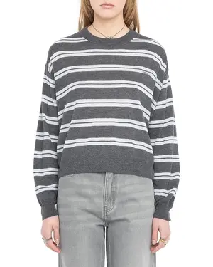 Zadig&Voltaire Striped Cashmere Pullover - Anthracite