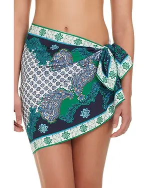 Red Carter Pareo Cover Up - Papyrus Multi