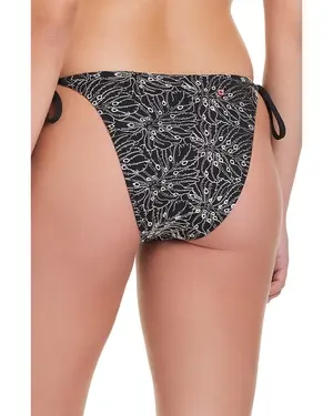 Red Carter Tie Side Bikini Bottom