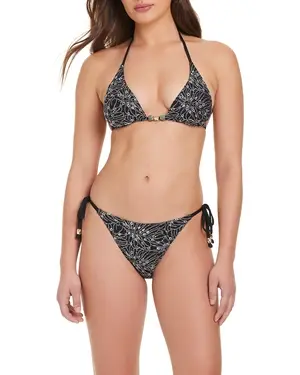 Red Carter Tie Side Bikini Bottom