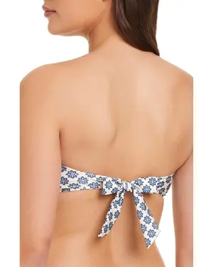 Red Carter U Ring Bandeau Bikini Top