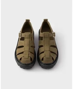 Prada Canvas Fisherman Sandals - Green