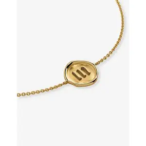 Monica Vinader Initial M Stamp Vermeil Bracelet - Gold