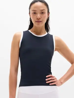 Athleta Momentum Flex Muscle Tank Top - Eclipse/white