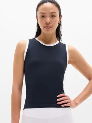 Athleta Momentum Flex Muscle Tank Top - Eclipse/white
