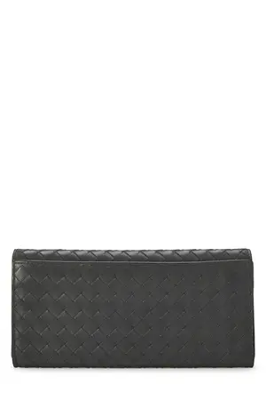 Bottega Veneta Intrecciato Long Wallet - Grey