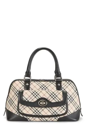 Burberry Jacquard Check Turnlock Dome Handbag