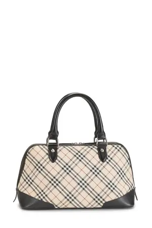 Burberry Jacquard Check Turnlock Dome Handbag