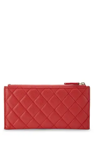 Chanel Quilted Caviar Zip Pouch Wallet