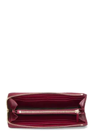 Gucci Ssima Zip Around Wallet - Red