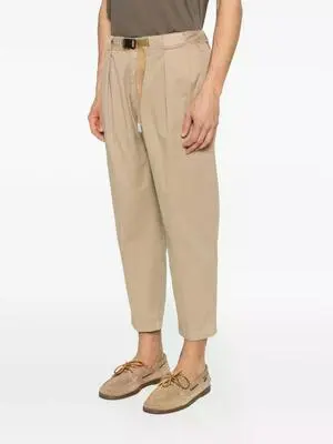 WHITE SAND Steve Belted Cotton Trousers - Neutrals