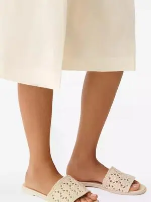 Fabiana Filippi Openwork Flat Sandals - Neutrals