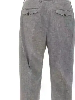 DEVORE INCIPIT Pleated Cuffed Trousers - Grey