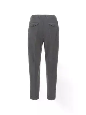 DEVORE INCIPIT Cuffed Front-pleated Trousers - Grey