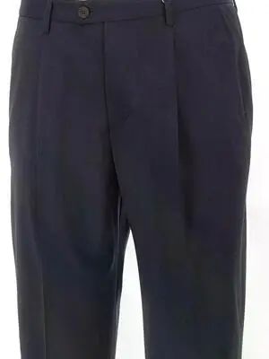 DEVORE INCIPIT Pleated Wool Trousers - Blue