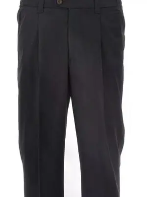 DEVORE INCIPIT Pleated Cuffed Trousers - Grey