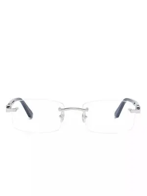 Cartier Rectangle-frame Glasses - Silver