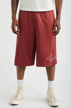ELWOOD Canopy Mesh Basketball Shorts - Maroon