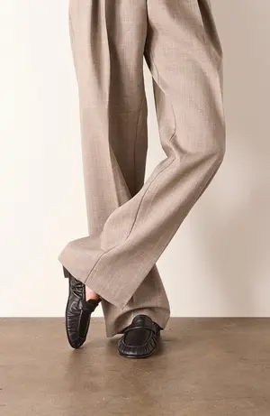 NEIL J. RODGERS Ruche Soft Loafer - Black