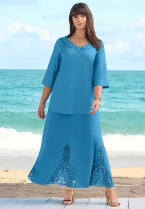 Roaman's Lace Maxi Skirt