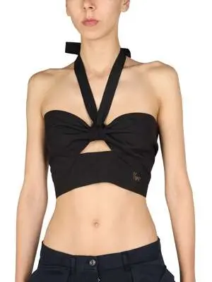 1/OFF PARIS Top With Crossed Straps - Black