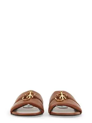 JW Anderson Slide Sandal With Logo - Buff