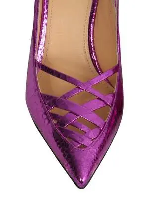 GIANNICO Leather Pump - Fuchsia