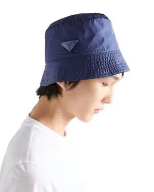 Prada Foldable Re-nylon Bucket Hat - Blue