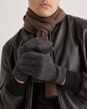 Quince Mongolian Cashmere Gloves - Charcoal