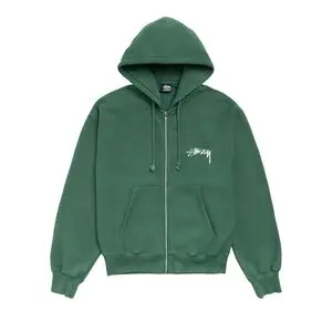 StÜssy Stack Zip-up Hoodie - Green