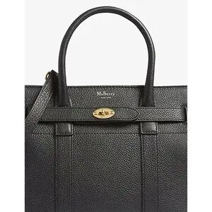 Mulberry Zipped Bayswater Mini Grained-leather Tote Bag - Black
