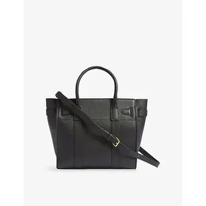 Mulberry Zipped Bayswater Mini Grained-leather Tote Bag - Black