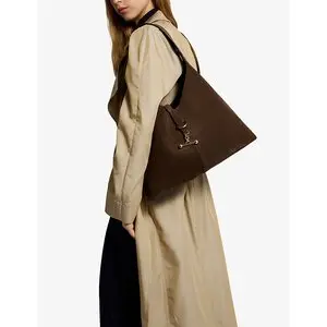 Strathberry Kite Hobo Maxi Suede Shoulder Bag - Chocolate