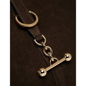 Strathberry Kite Hobo Maxi Suede Shoulder Bag - Chocolate