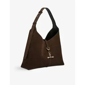 Strathberry Kite Hobo Maxi Suede Shoulder Bag - Chocolate