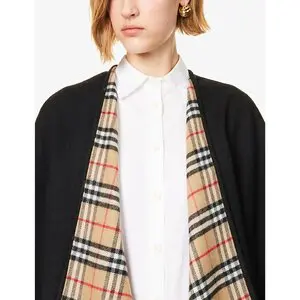 Burberry Vintage Check Wool Cape