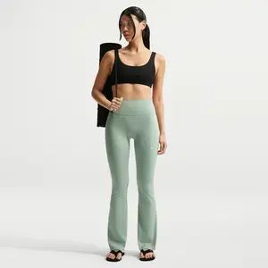Nike One High-waisted Flared Leggings - Green