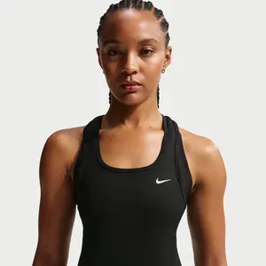 Nike Dri-fit Cropped Mesh Tank Top - Black