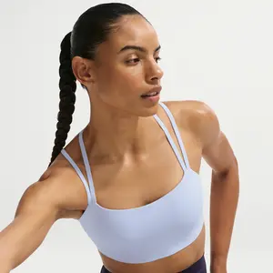Nike Zenvy Strappy Light-support Padded Sports Bra - Blue