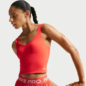 Nike Pro Sculpt -support Padded Sports Bra Tank Top - Red