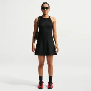 Nike Dri-fit Dress With Built-in Shorts - Black