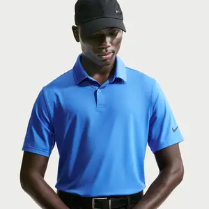 Nike Velocity Dri-fit Sleeve Logo Golf Polo - Blue