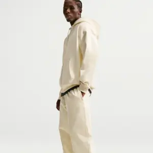 Nike Solo Swoosh Fleece Open-hem Pants - White