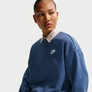 Nike Sportswear Club Fleece Loose Crew-neck Sweatshirt - Blue