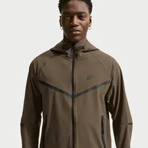 Nike Dri-fit Woven Full-zip Windrunner Jacket - Brown