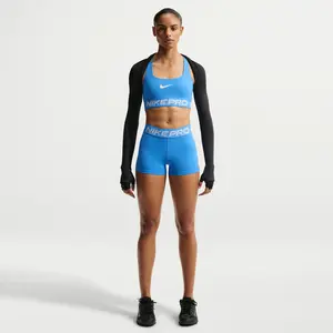 Nike Pro Mid-rise 3" Biker Shorts - Blue